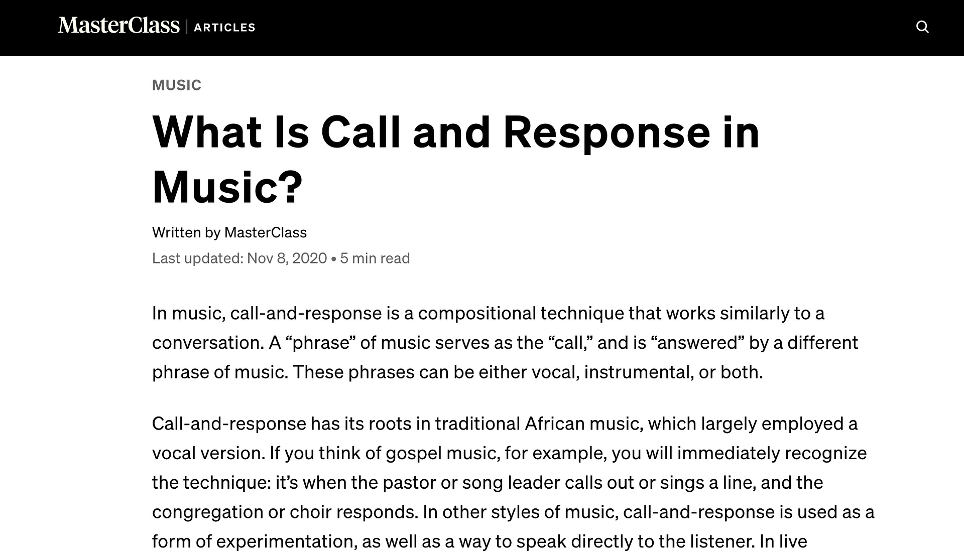 Watch: Video on Call and Response - SwingLiteracy.com