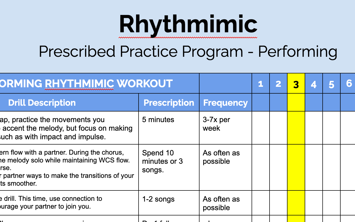Rhythmimic WORKOUT - SwingLiteracy.com